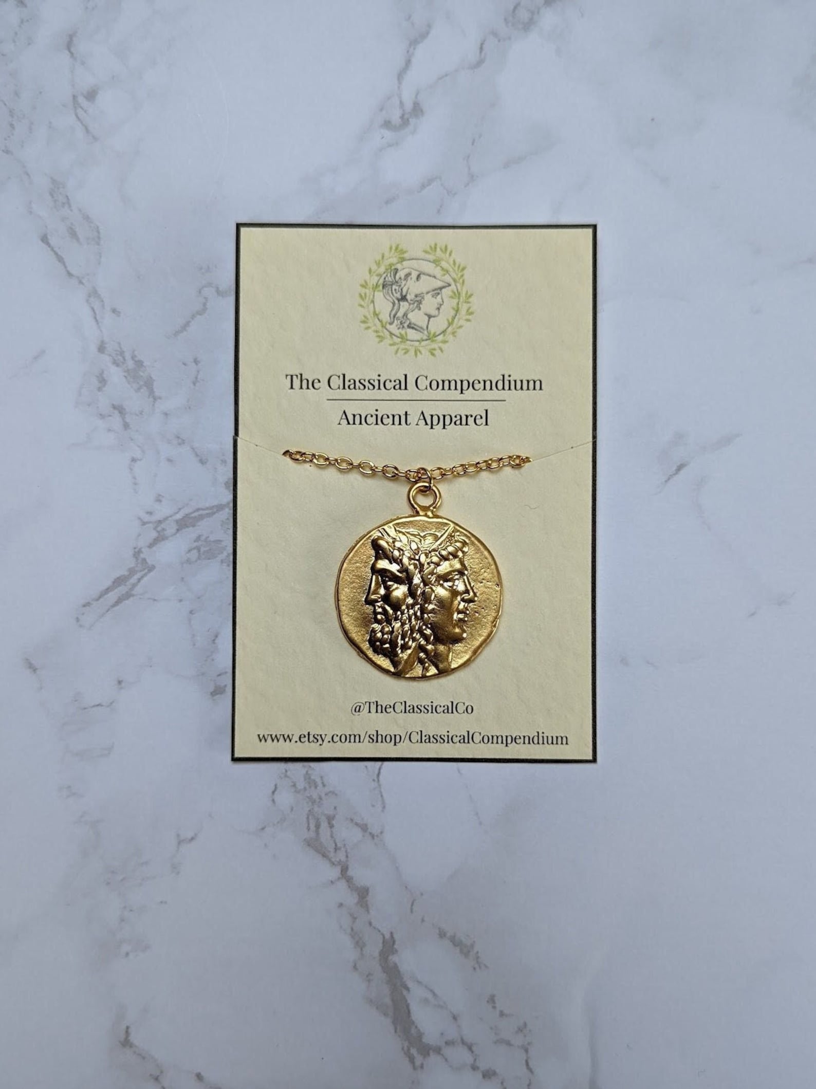 Ancient Greek Janus Myth Tenedos Island Coin 24K Gold and - Etsy