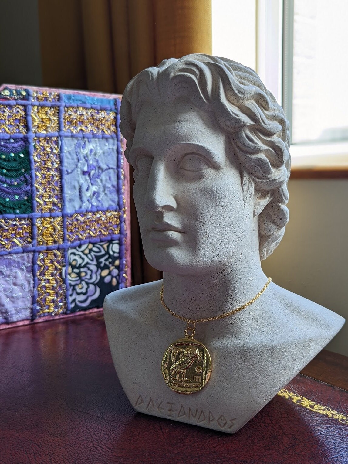 Athena Owl Greek Goddess Mythology Medallion 14K Gold and - Etsy