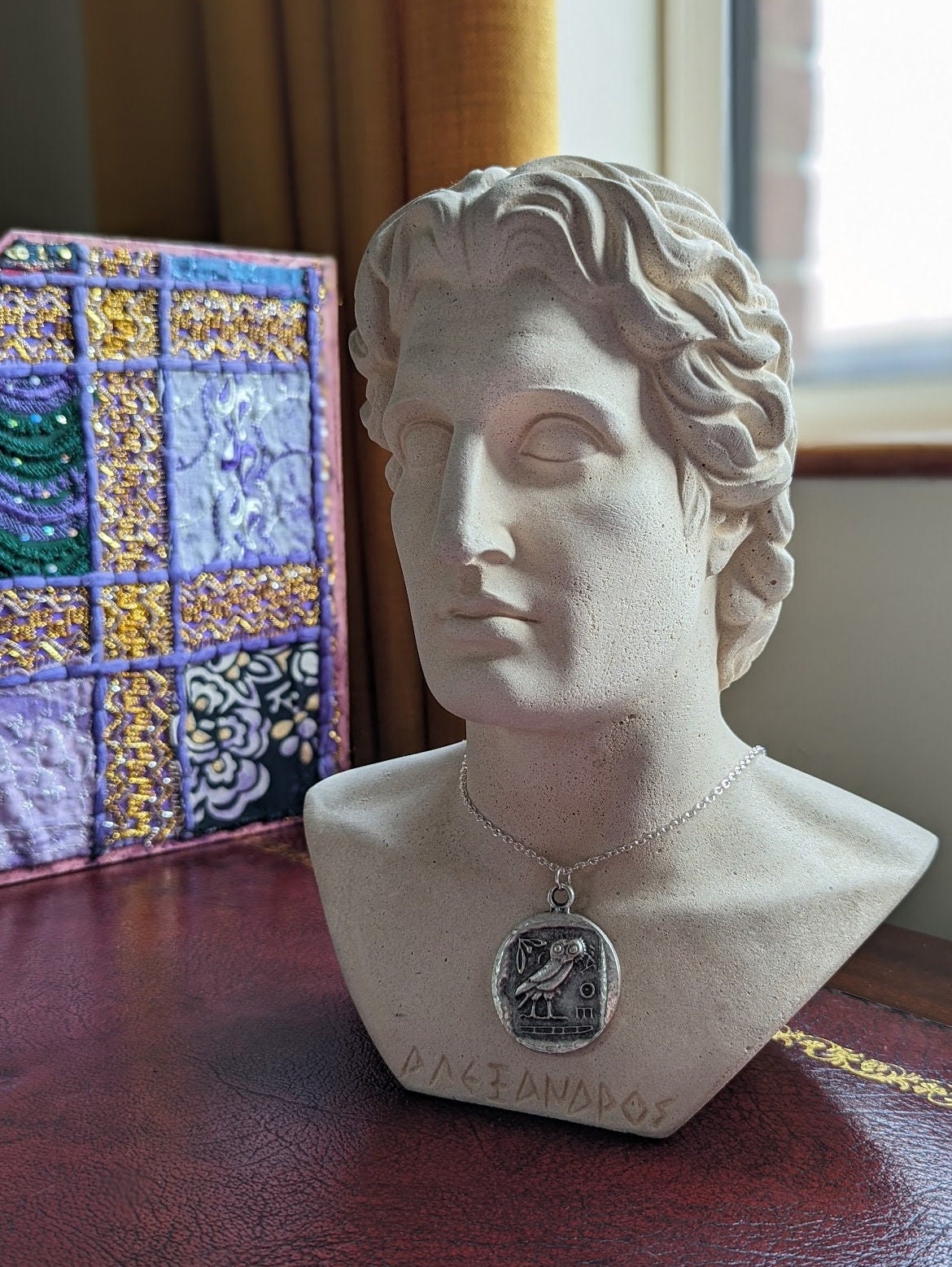 Athena Owl Greek Goddess Mythology Medallion 14K Gold and - Etsy