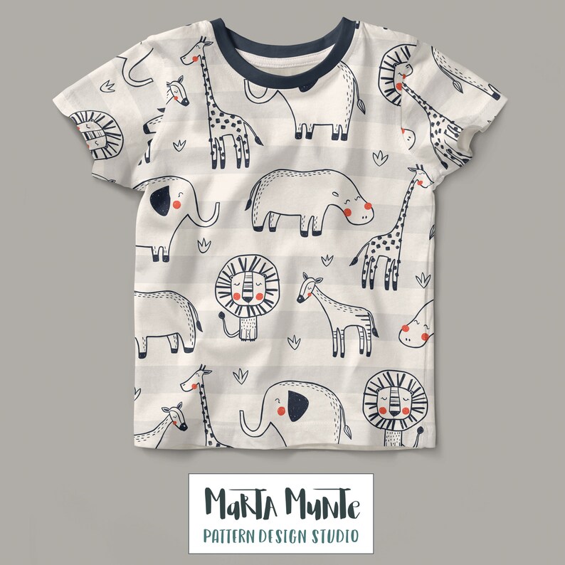 2 Savannah Animals Seamless Pattern for Commercial Use, Children ...