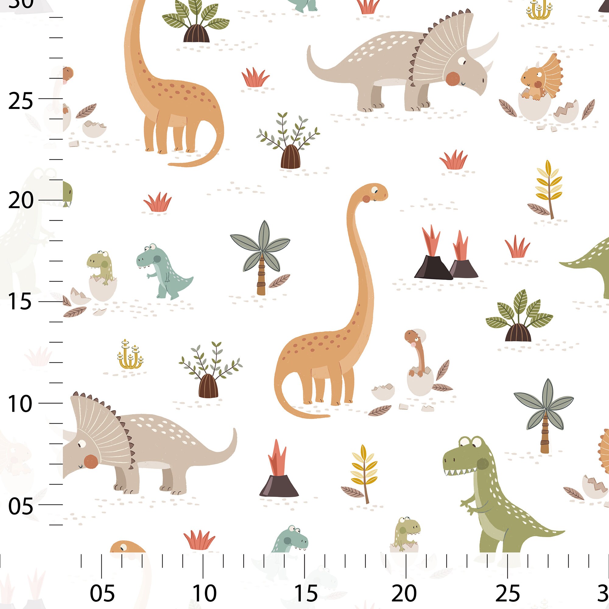 Two Dinosaur Seamless Pattern Design for Fabric, Dino Families Gender ...