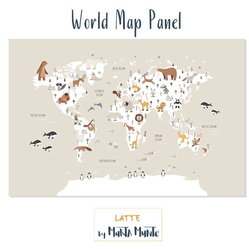 World Map Fabric - Etsy