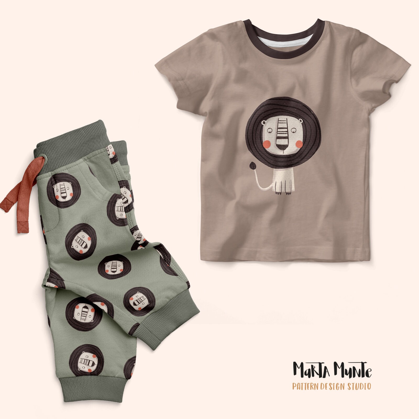 Lion Head Seamless Pattern Design for Fabric African Animal - Etsy