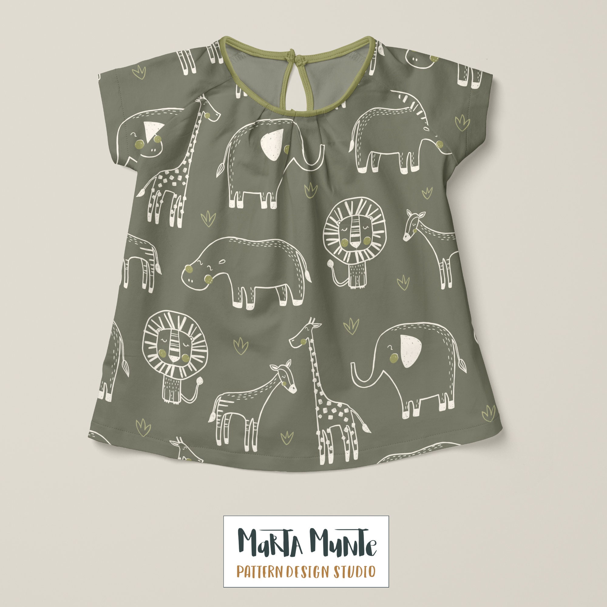 Savannah Animals Seamless Pattern for Commercial Use, Surface Design ...