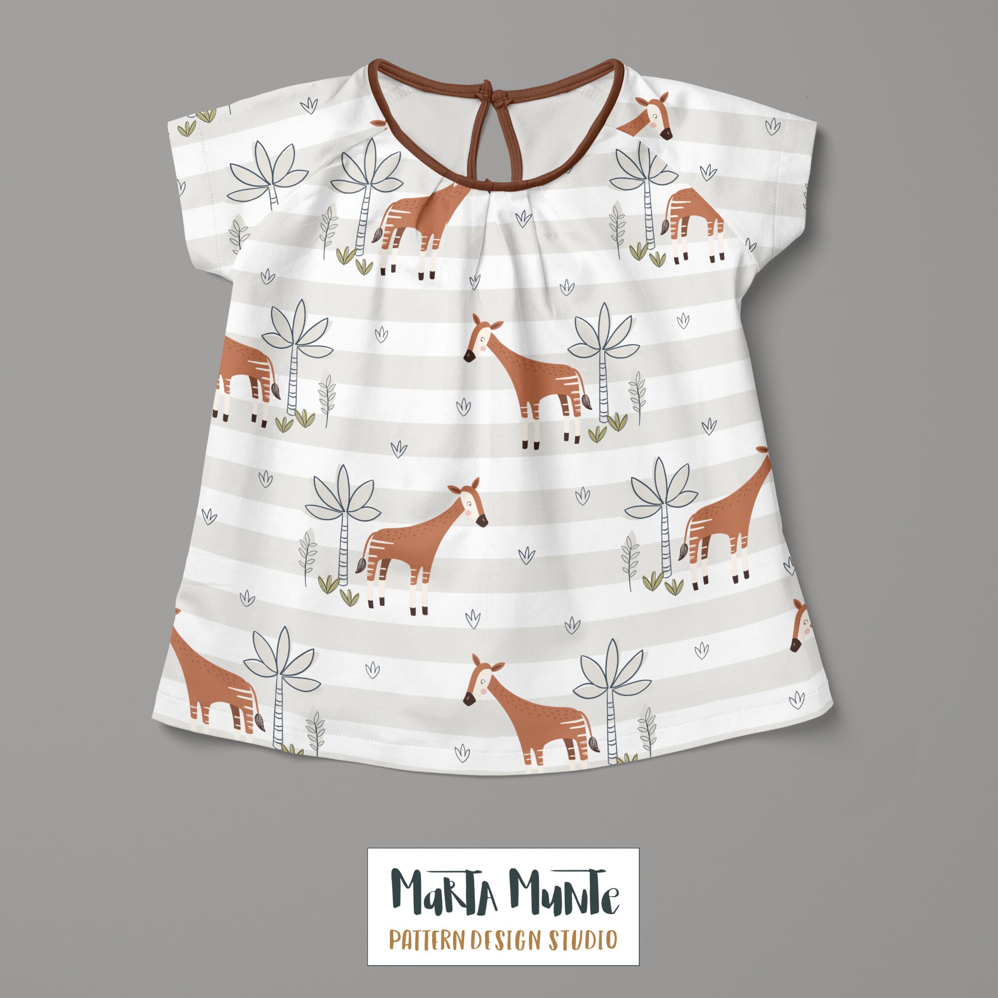 Two Okapi Seamless Pattern Designs for Commercial Use, Non-exclusive ...