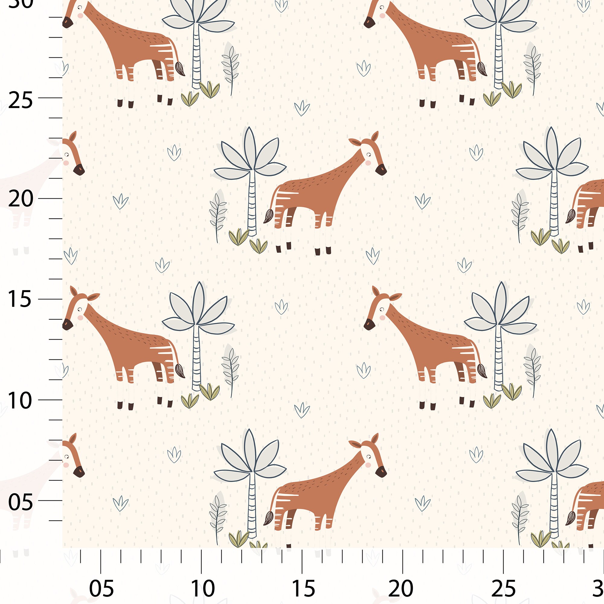 Two Okapi Seamless Pattern Designs for Commercial Use, Non-exclusive ...