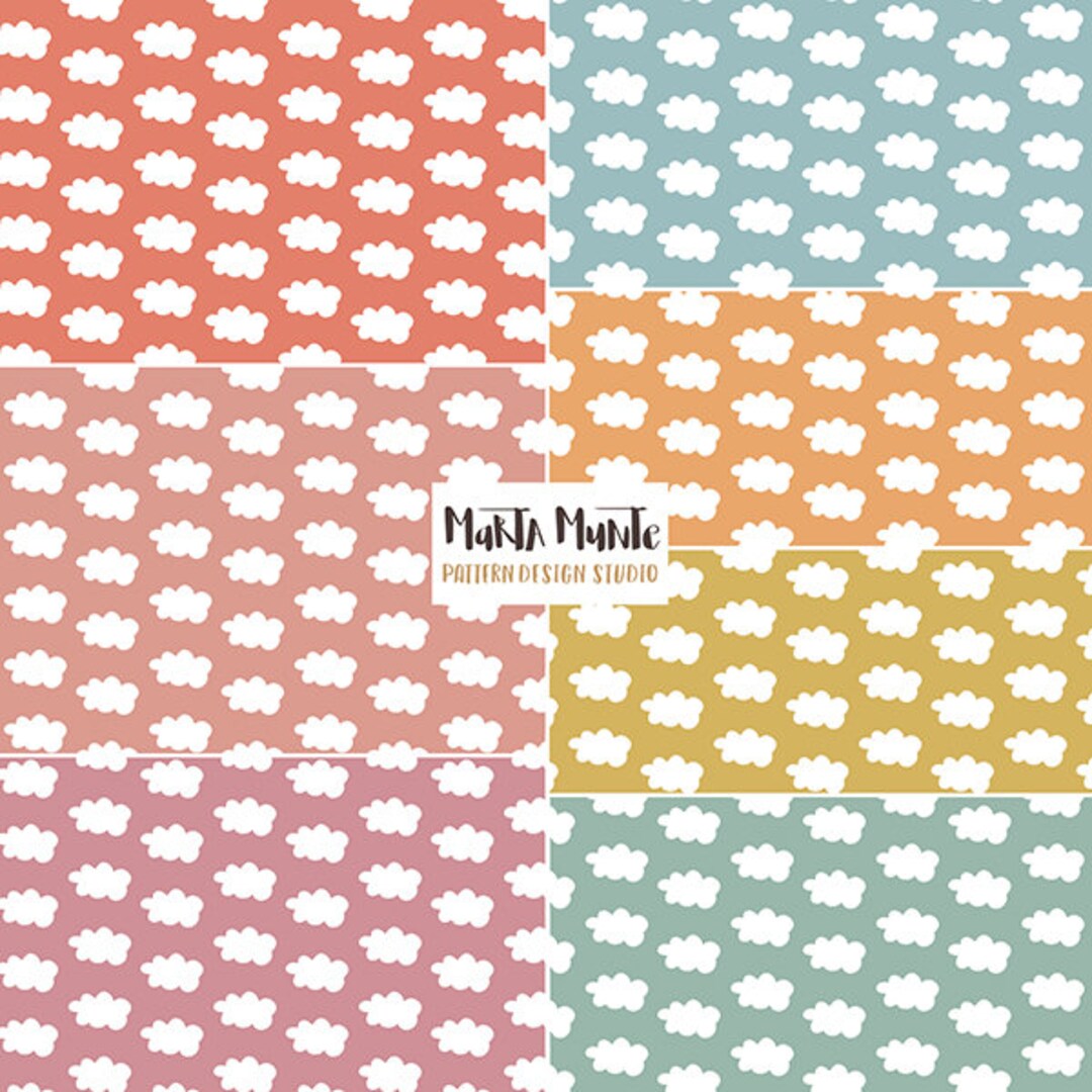 Clouds Seamless Pattern for Fabric and Clothes, Non-exclusive ...