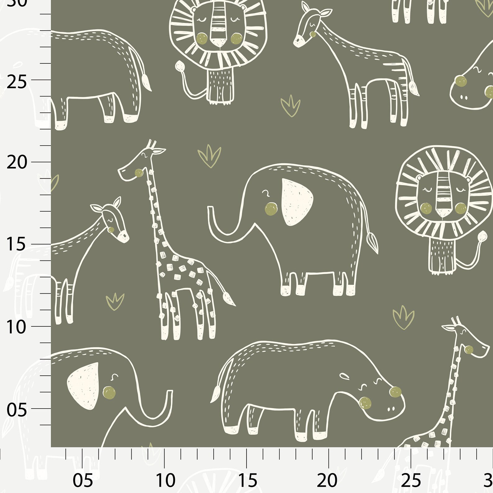 Savannah Animals Seamless Pattern for Commercial Use, Surface Design ...