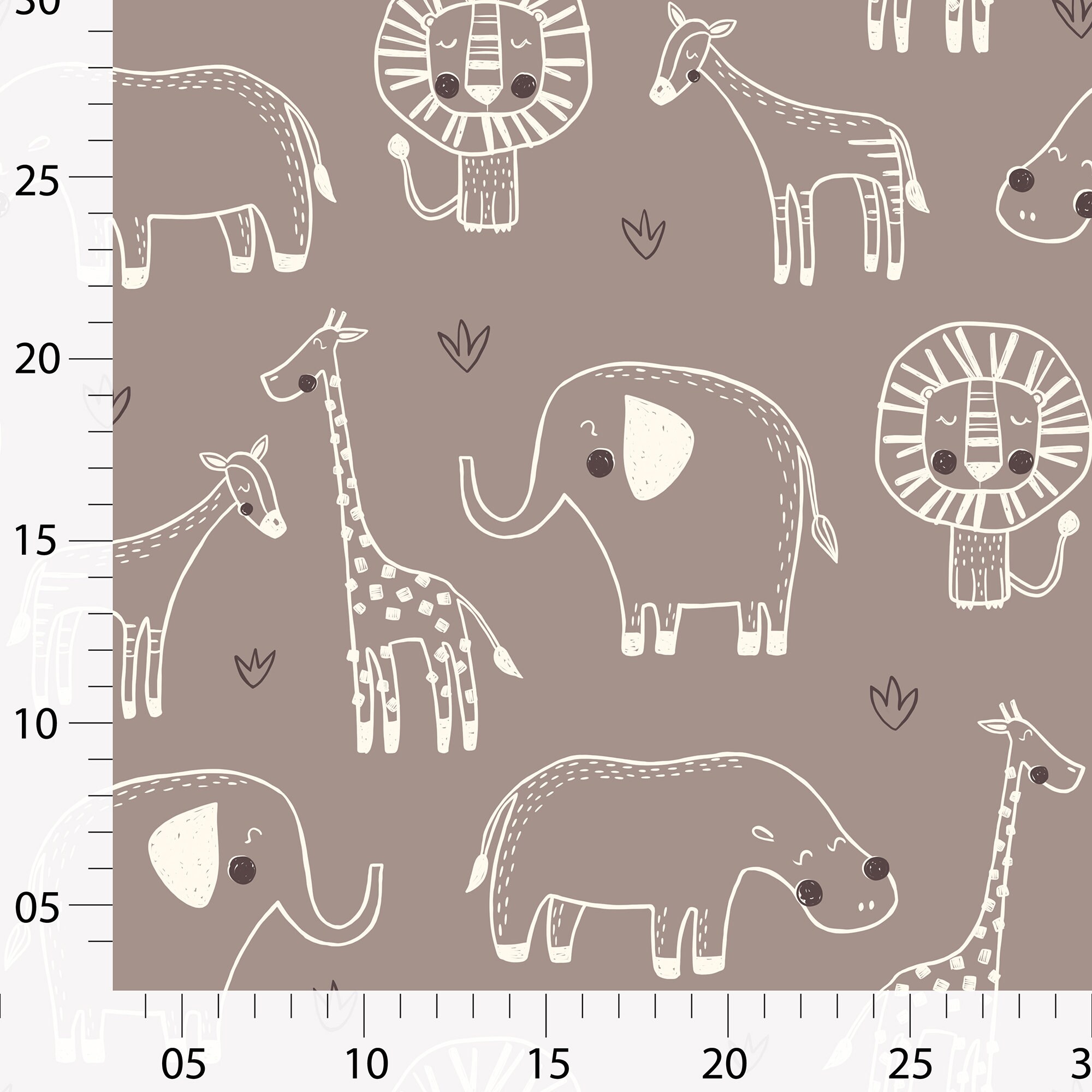Safari Animals Seamless Pattern for Commercial Use, Surface Design ...