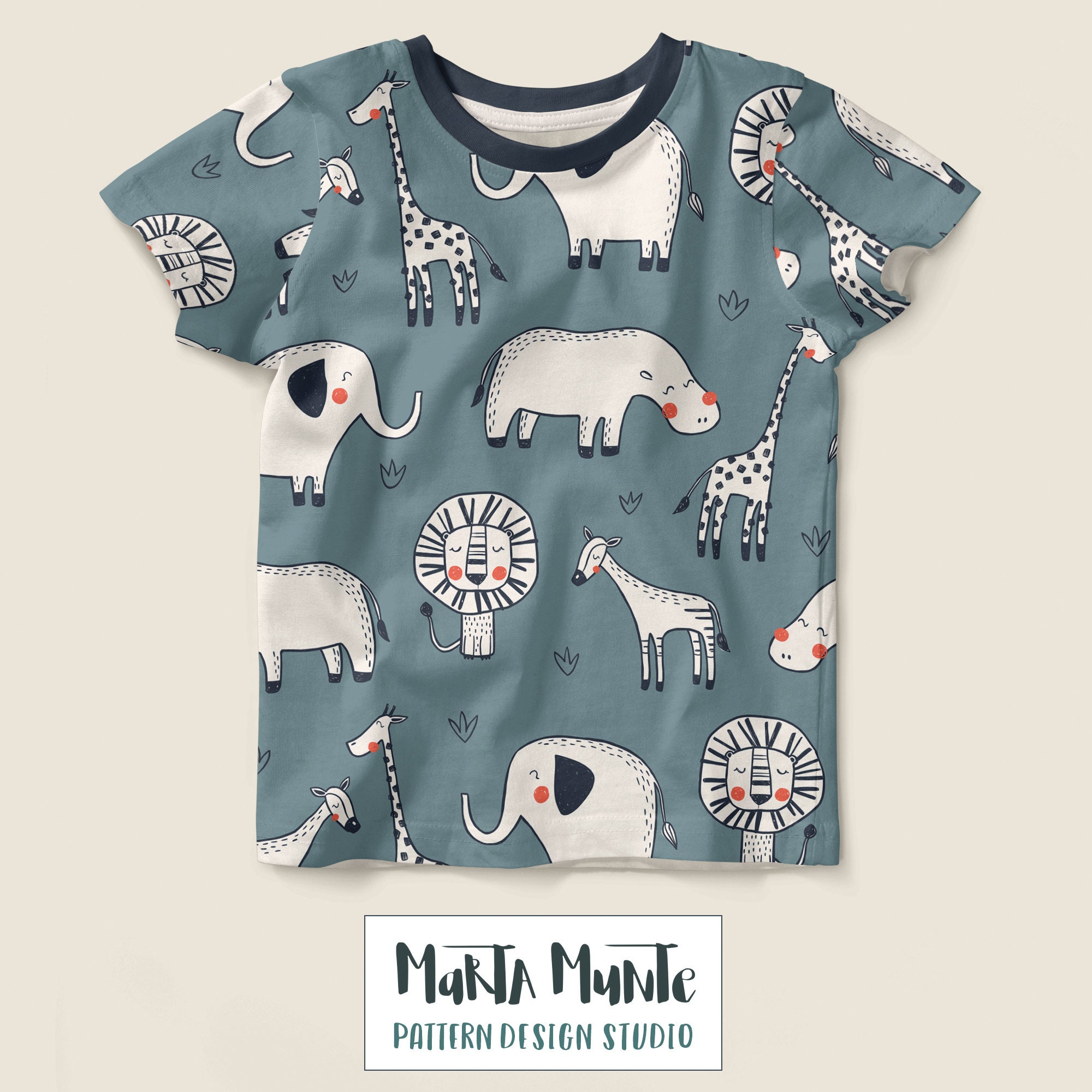 African Animals Seamless Pattern for Fabric and Clothes, Non-exclusive ...