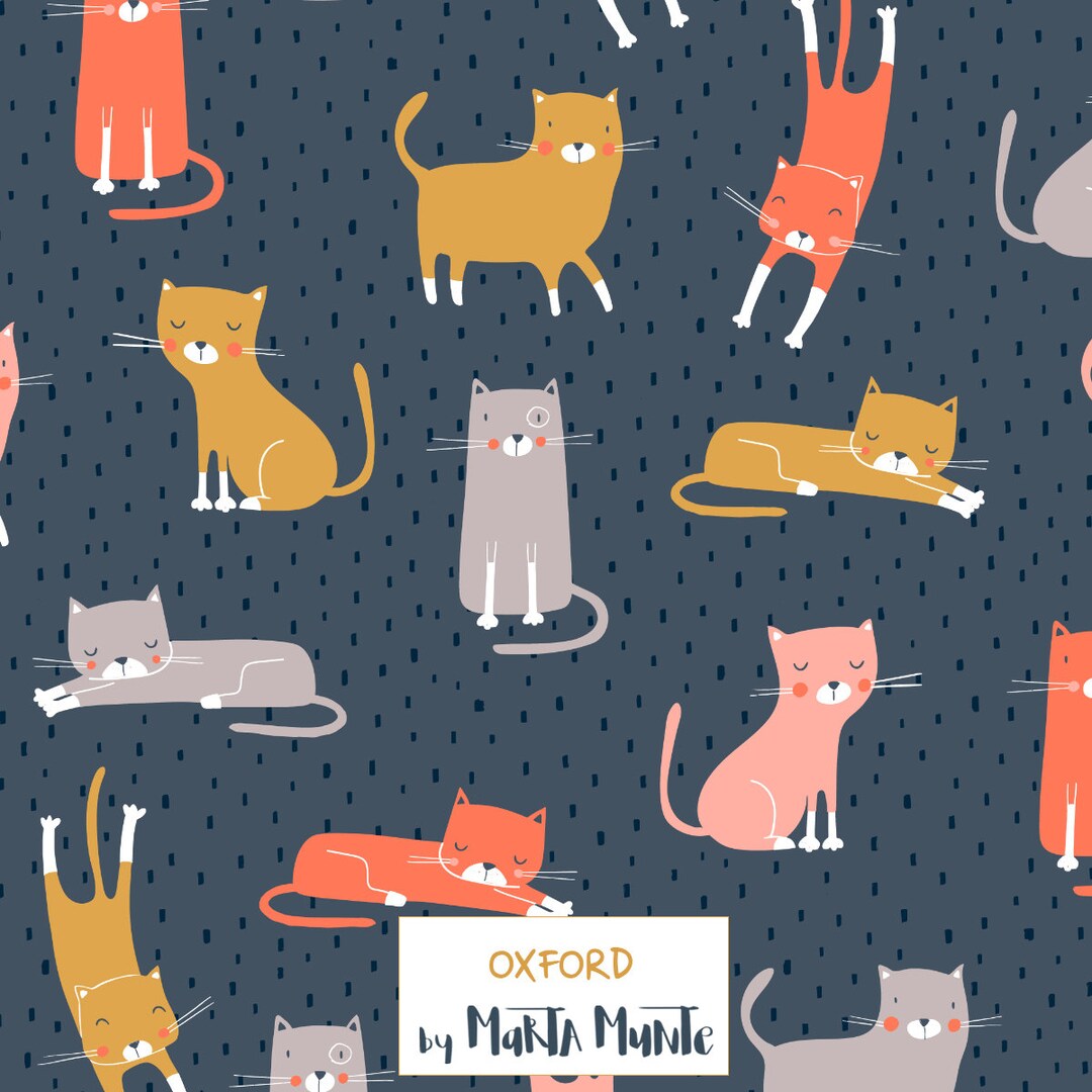 Cats Seamless Repeat Patterns, Commercial License for Fabric, Seamless ...