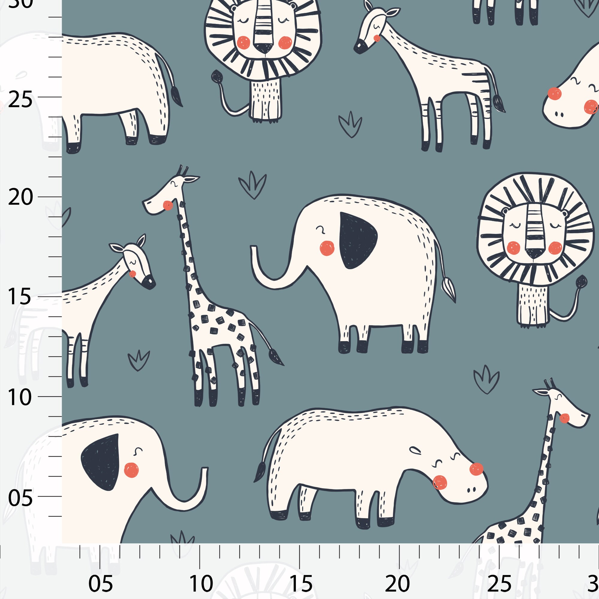 African Animals Seamless Pattern for Fabric and Clothes, Non-exclusive ...