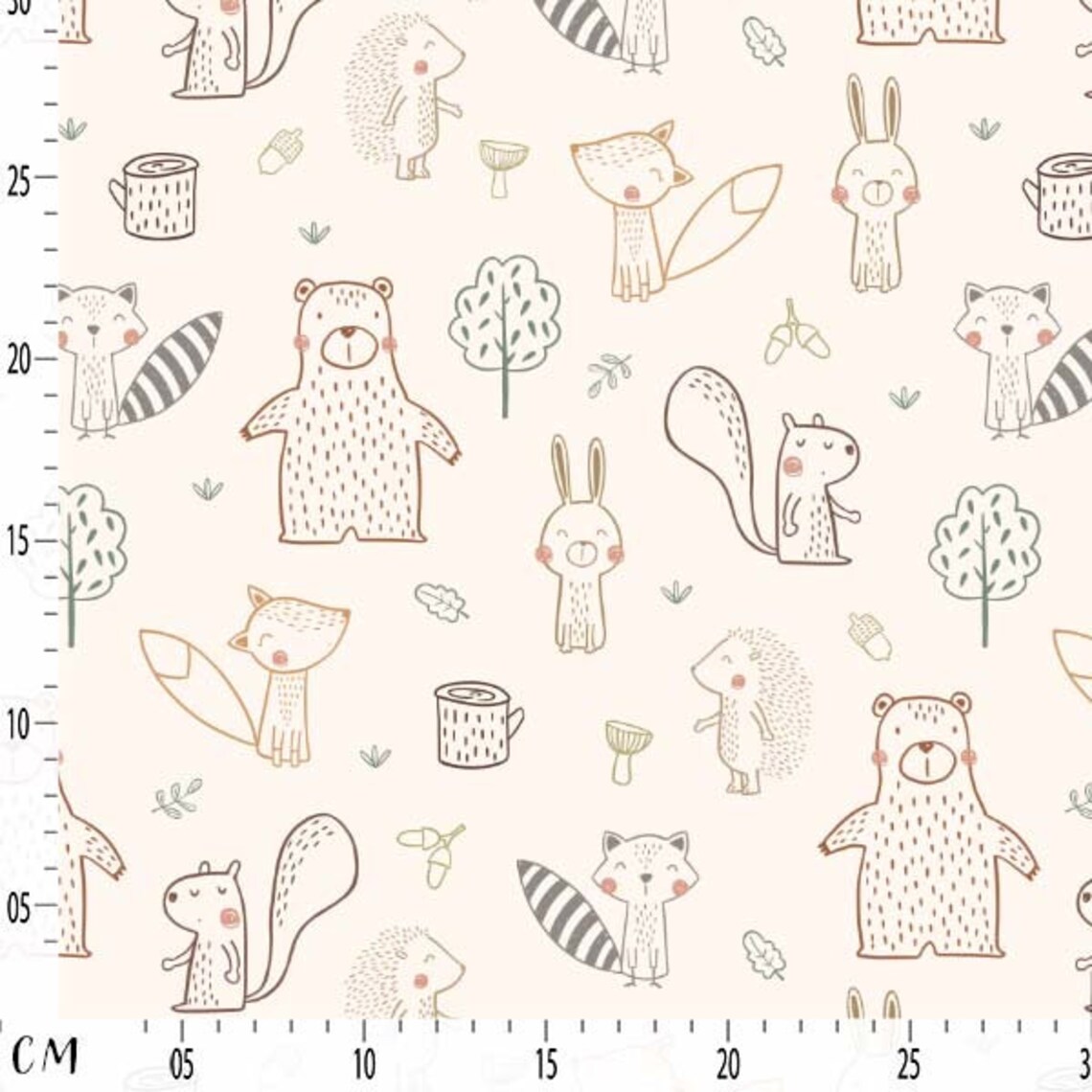 Forest Animals Non Exclusive Pattern Design, Woodland Friends, Animal ...