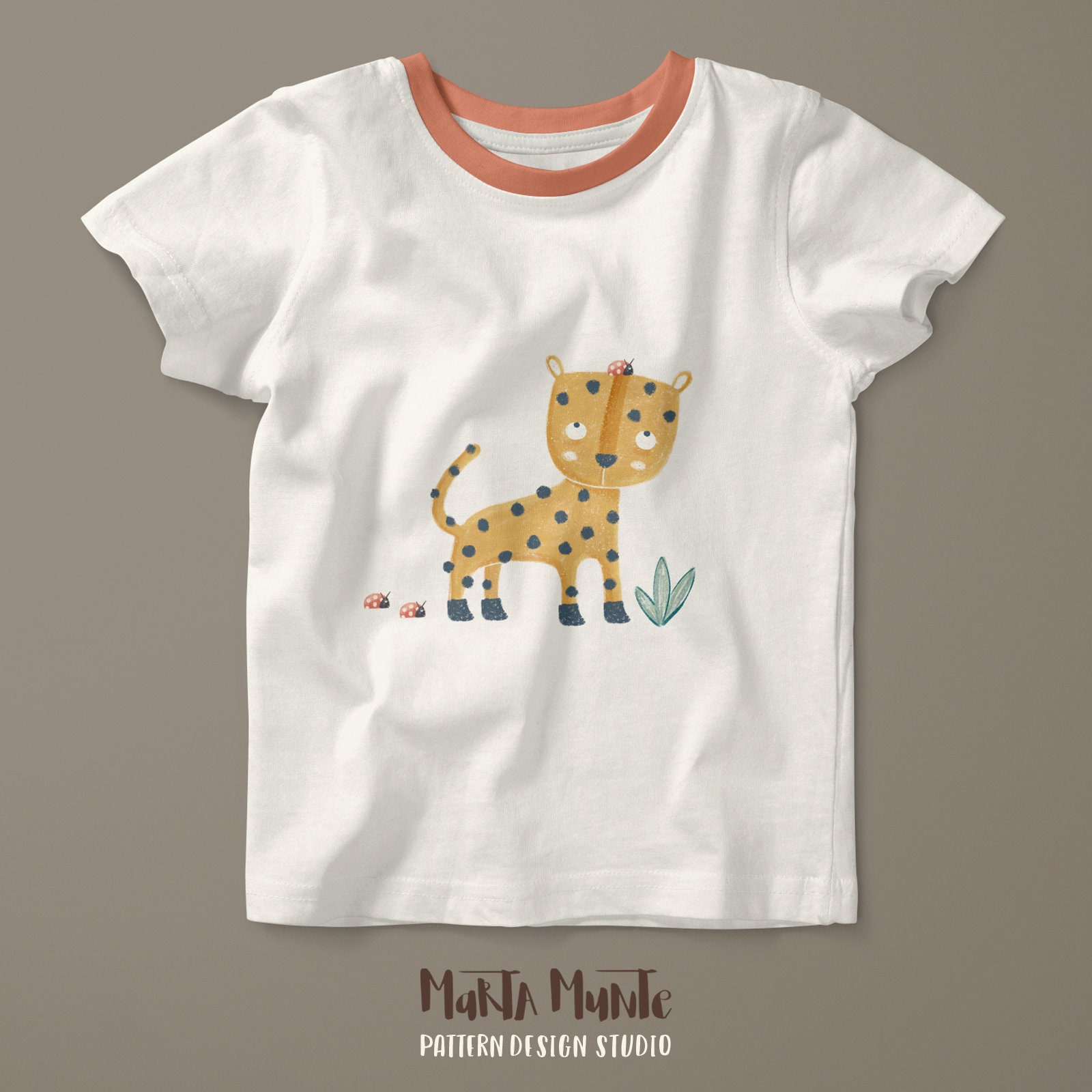 Leopard and Ladybug Clipart Heat Transfer Png Iron Transfer - Etsy