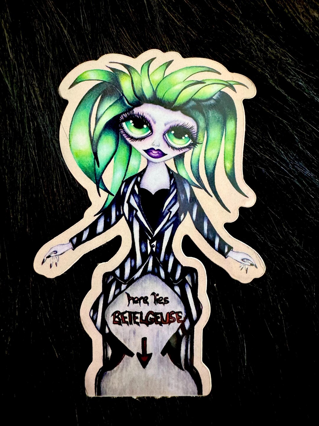 Trixy in Beetlejuice Costume (sticker) | Vinyl, High Quality Print |art ...