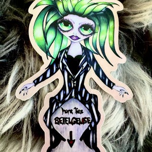 Trixy in Beetlejuice Costume (sticker) | Vinyl, High Quality Print |art ...