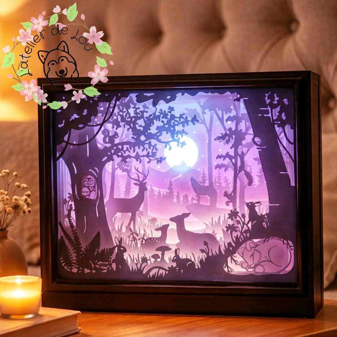 FOREST ANIMALS LIGHTBOX - Etsy