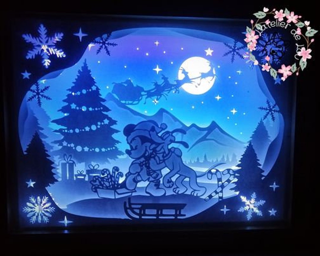 LIGHTBOX MICKEY PLUTO Christmas - Etsy