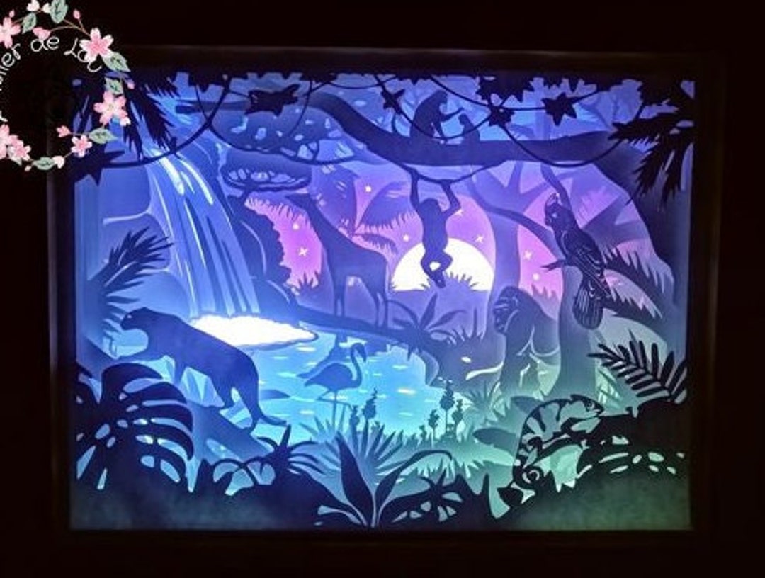 LIGHTBOX ANIMALS JUNGLE - Etsy