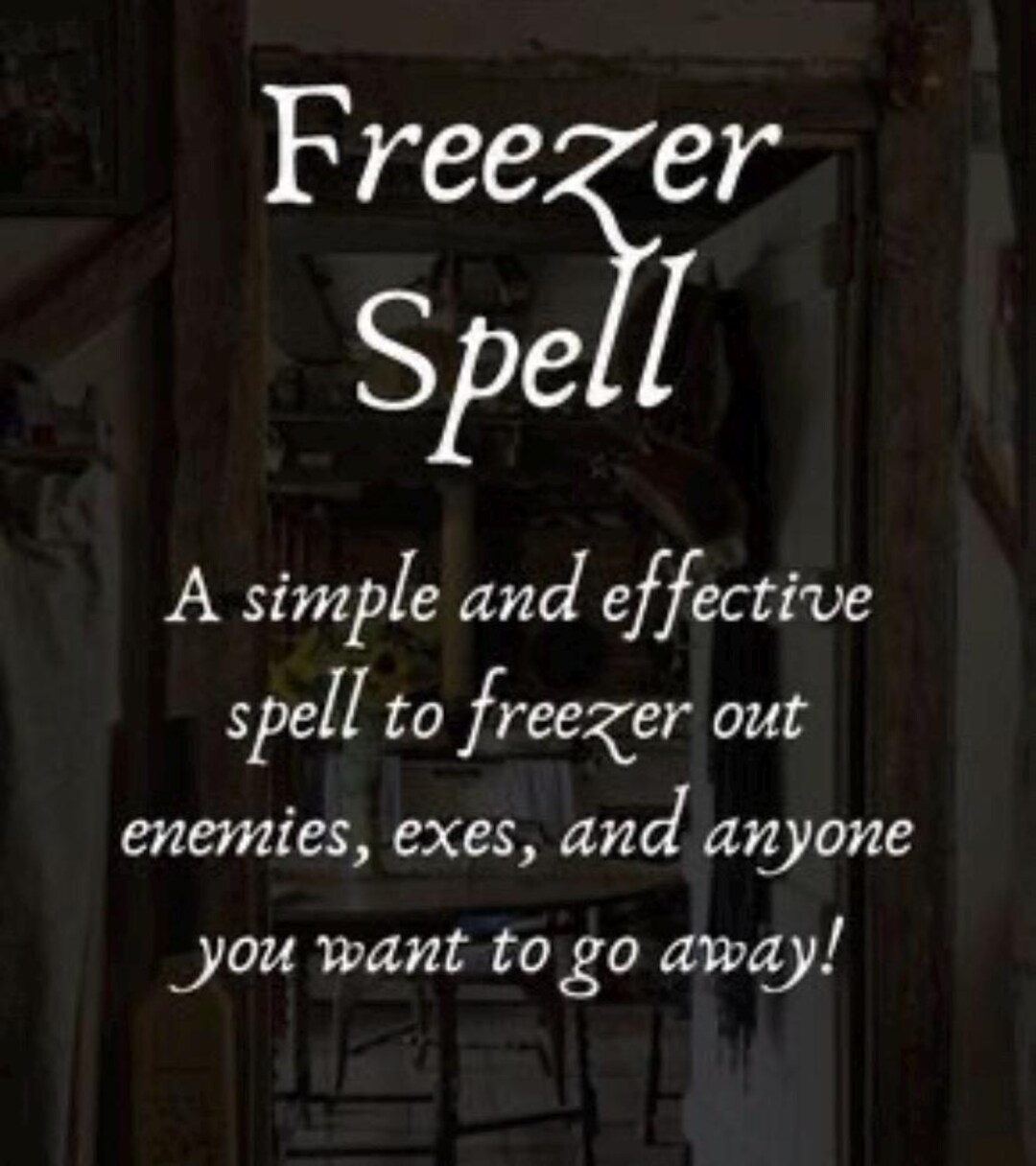 Powerful Freezer Spell, Freezer Out Enemies, Exes, Negativity - Etsy