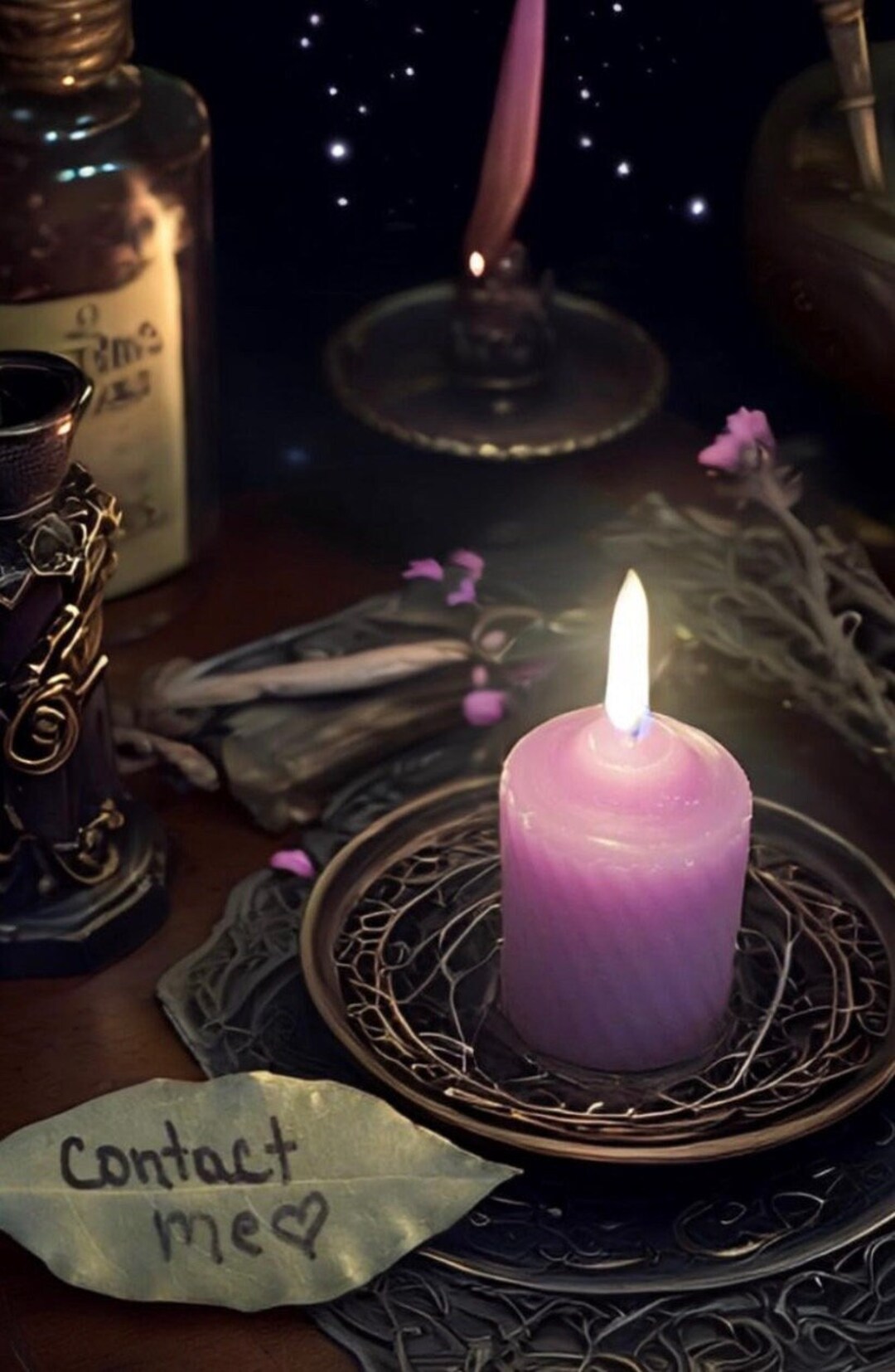Contact Me Candle Burning, Reach Out, Unblock, Reconnect - Etsy