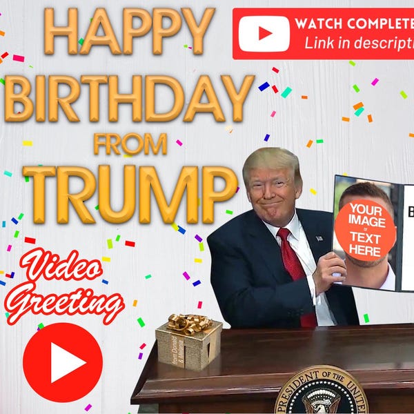 Donald Trump Birthday Cards - Etsy