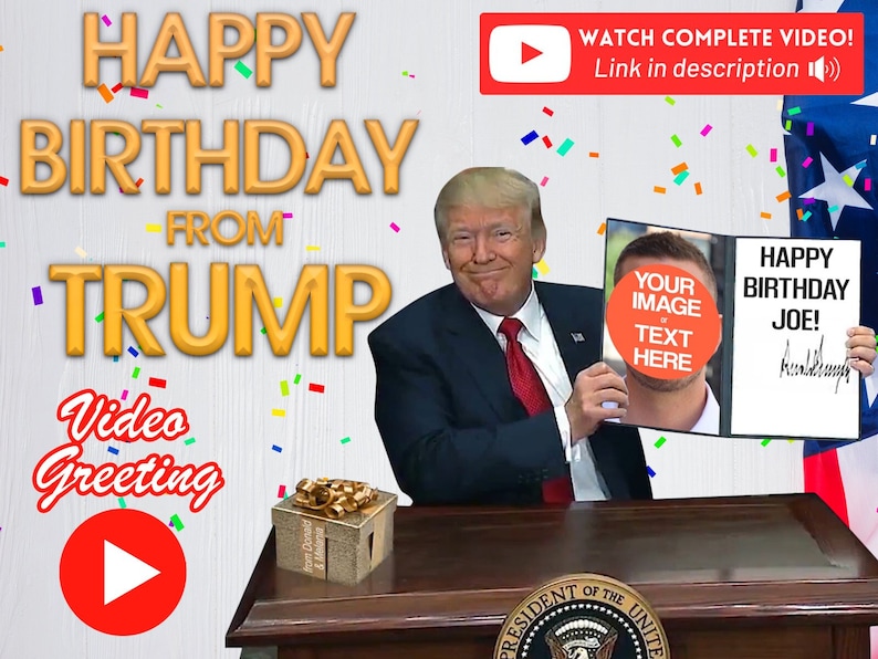 Trump Happy Birthday Video Card Greeting - Etsy