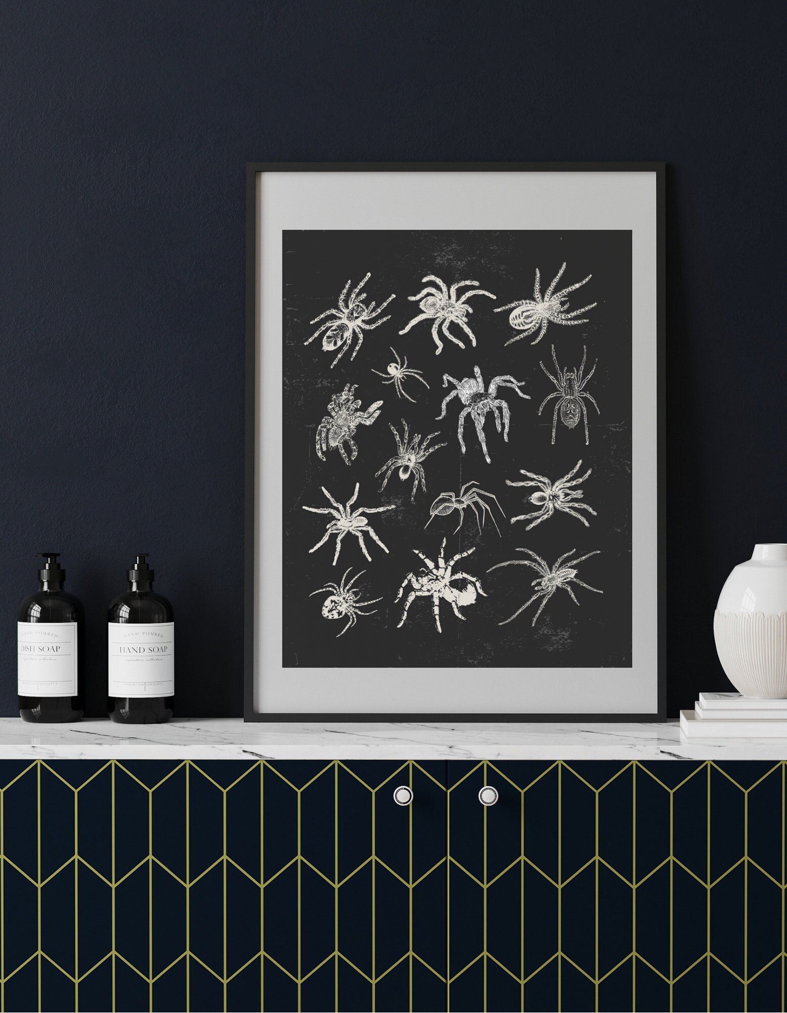 Spider Dark Digital Print, Tarantula Art, Gothic Minimalist Wall Decor ...