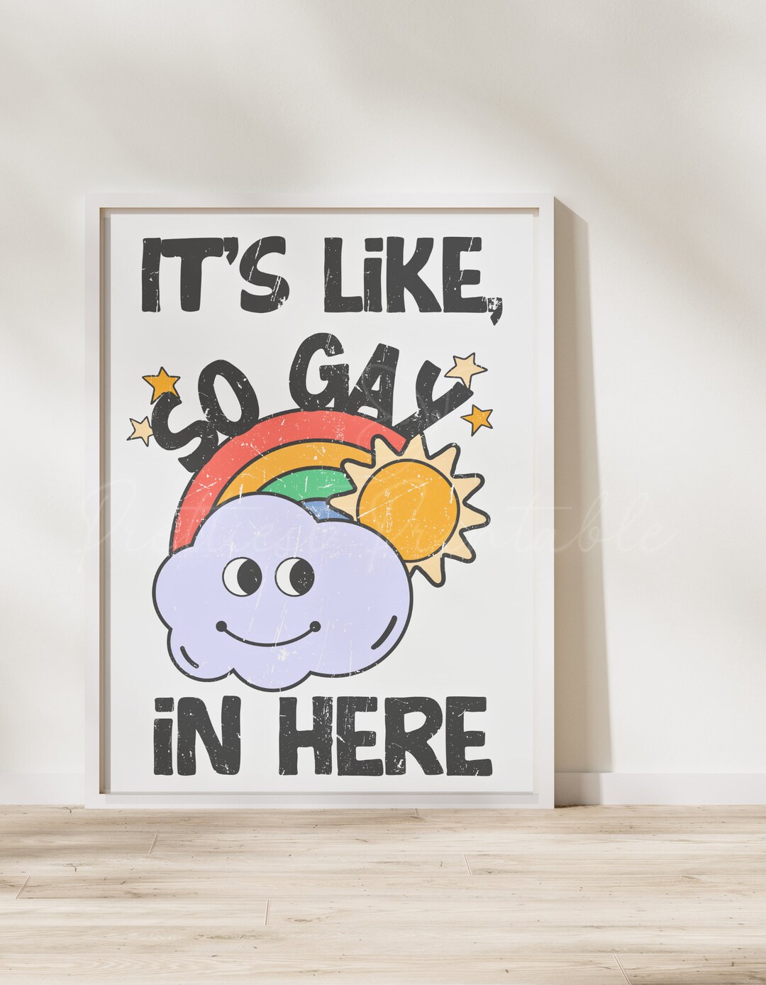 Its Like so Gay in Here Digital Art Print, Protest Wall Art, Pride ...