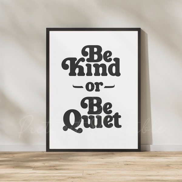 Be Quiet Poster Print - Etsy