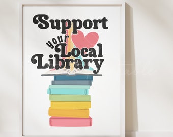 Reading is Cool Library Card Digital Print, Protest Wall Art, Aesthetic ...