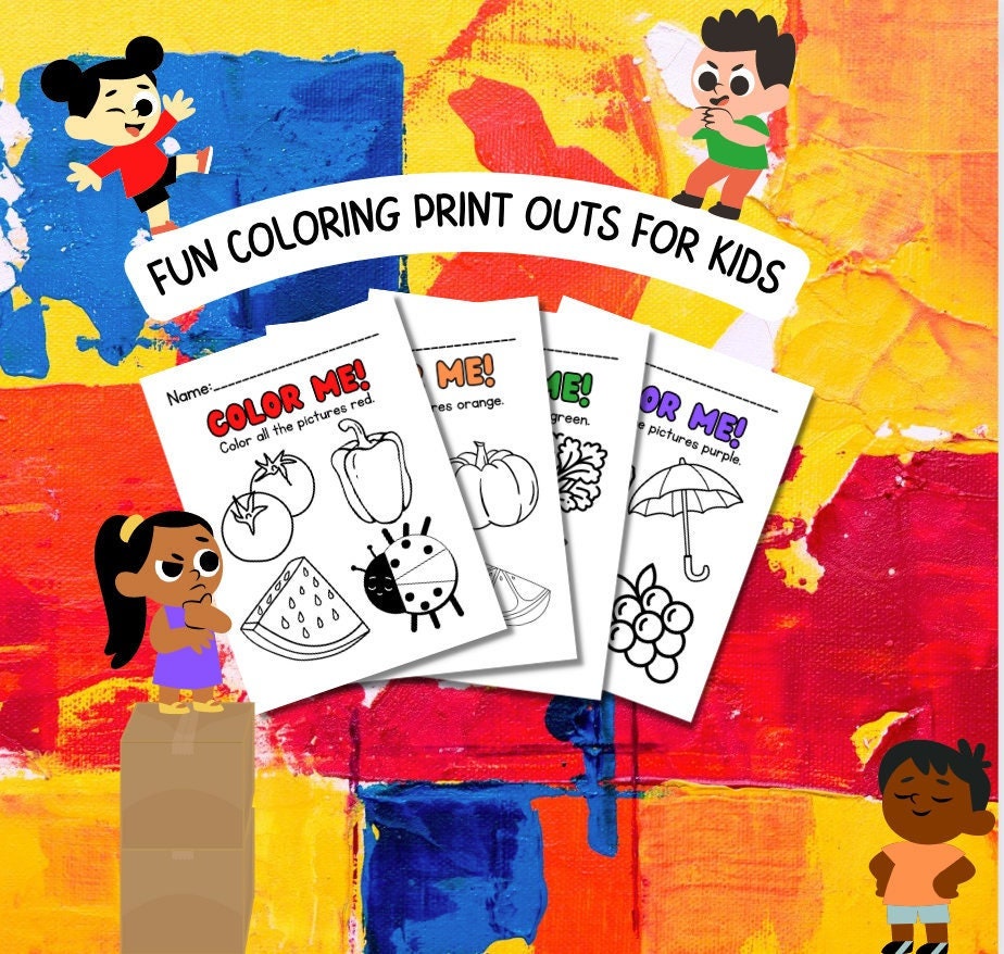 Kids' Fun Coloring Printouts | Coloring Sheet Templates | Color ...