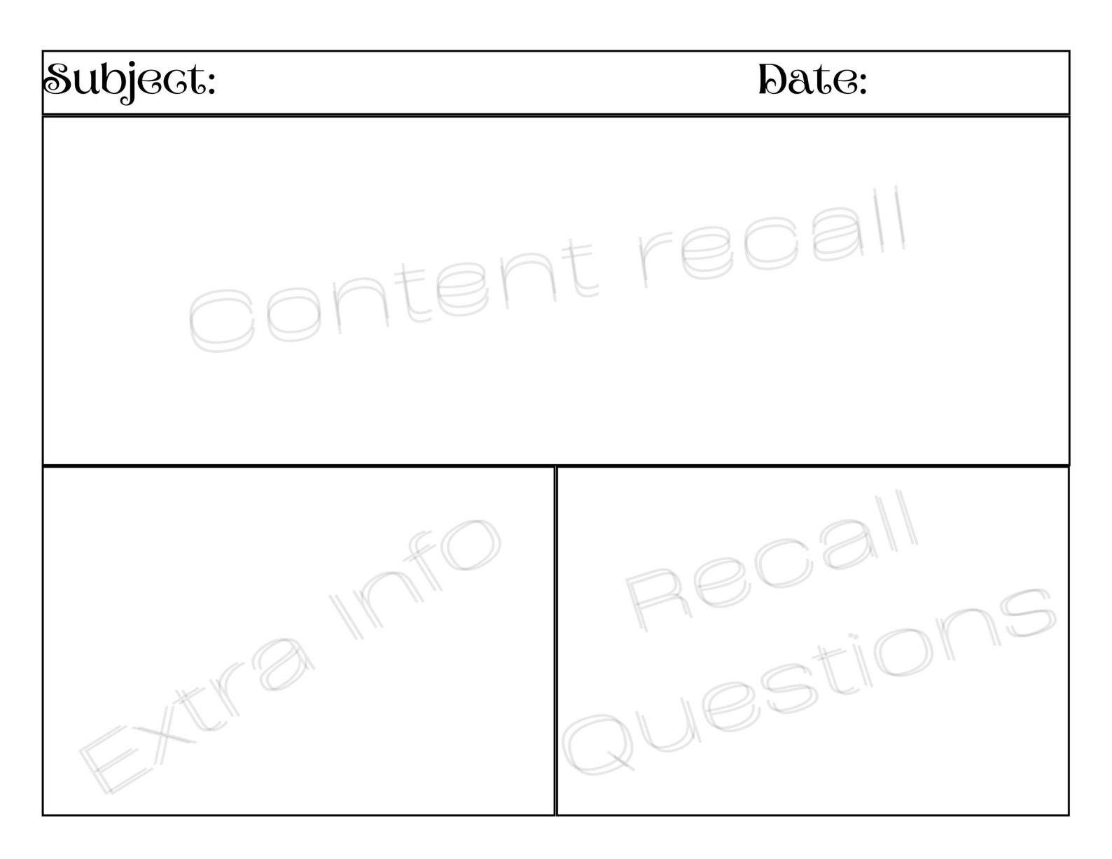 Blurting Method Note-taking Format Study for Students - Etsy