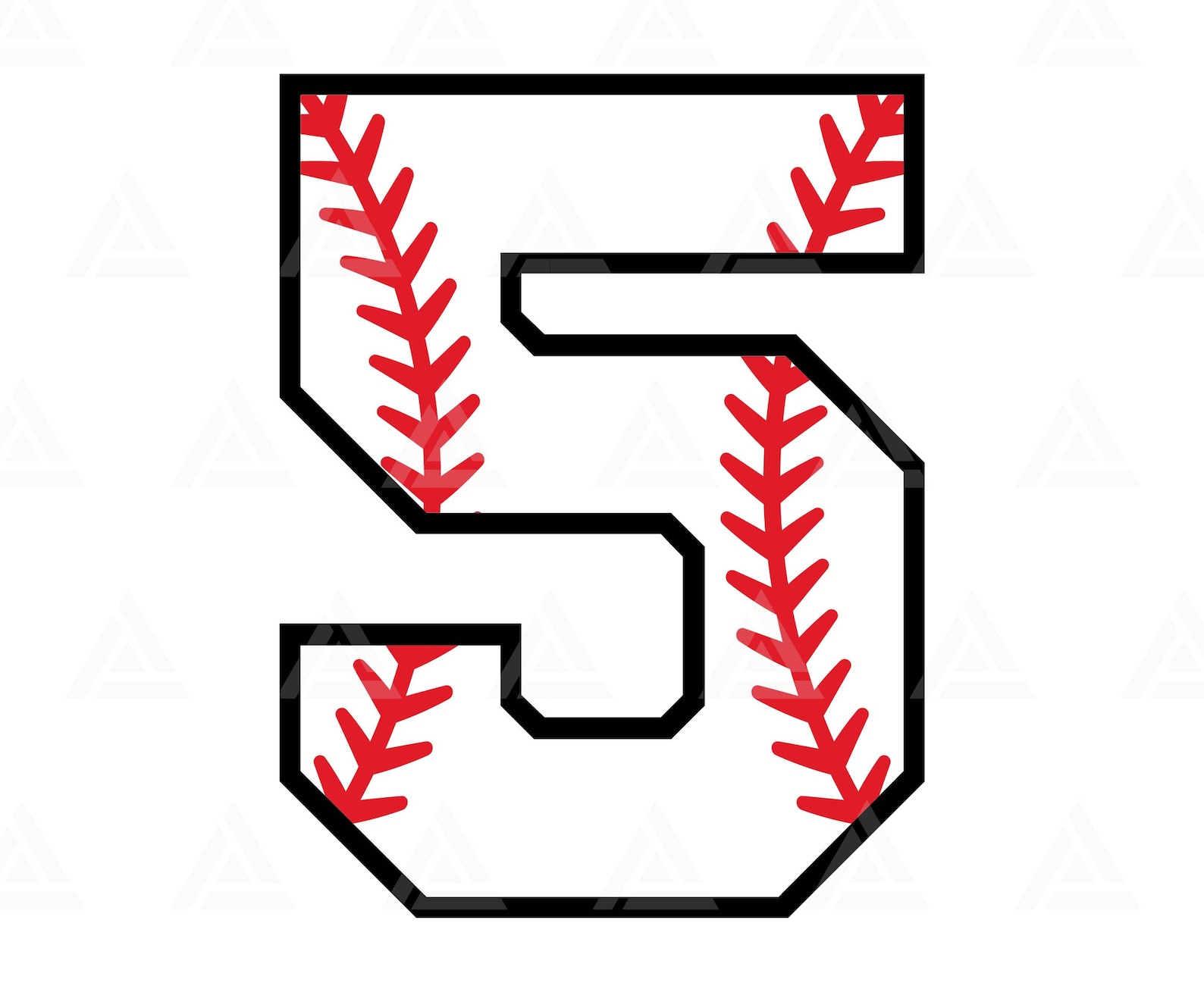 Baseball Number Five Svg, Fifth Birthday Svg, Baseball Five Png ...