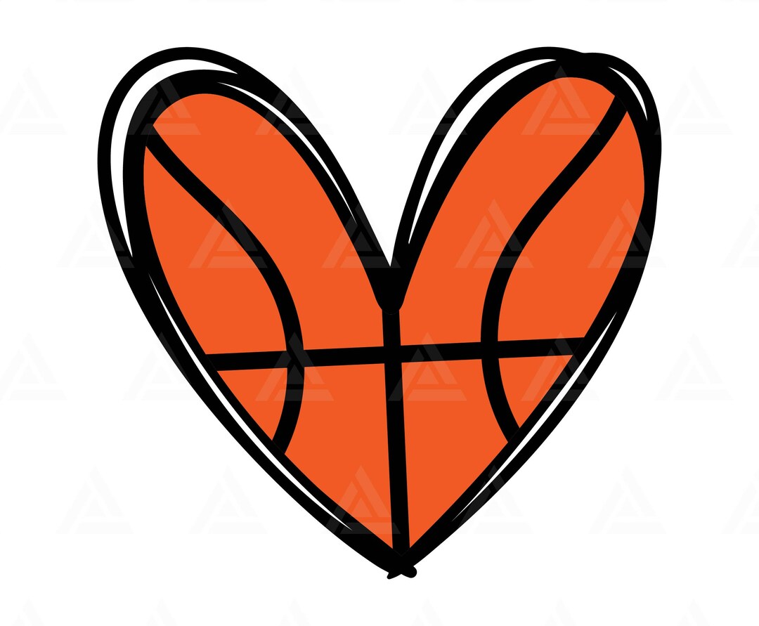 Basketball Heart Svg, Basketball Love Svg, Basketball Player ...