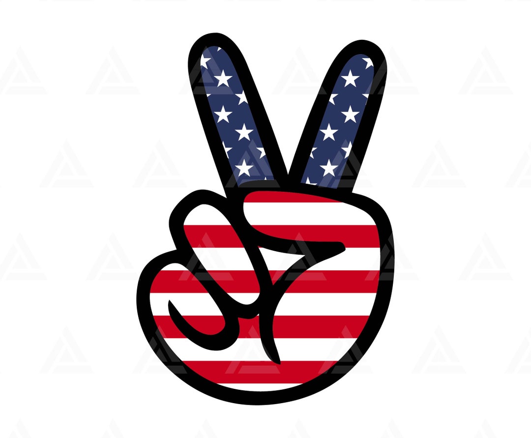American Flag Svg, Peace Hand Svg, Peace Sign Svg, Peace Fingers Svg ...