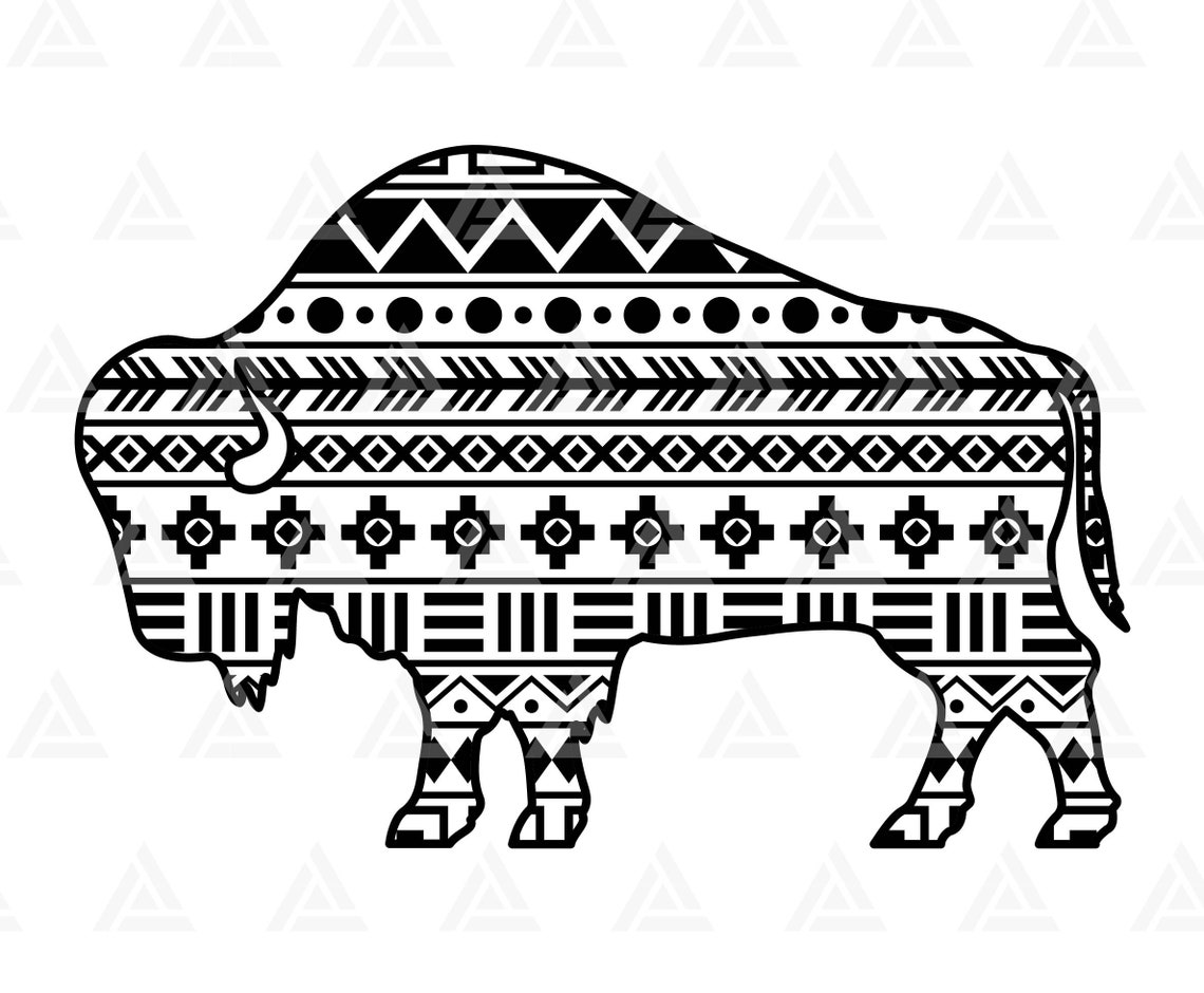 Aztec Buffalo Svg Tribal Pattern Svg Boho Aztec Pattern - Etsy