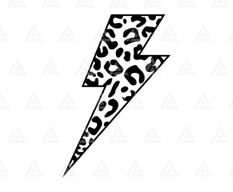 Lightning Bolt Leopard Svg Thunder Leopard Print Svg Cheetah - Etsy