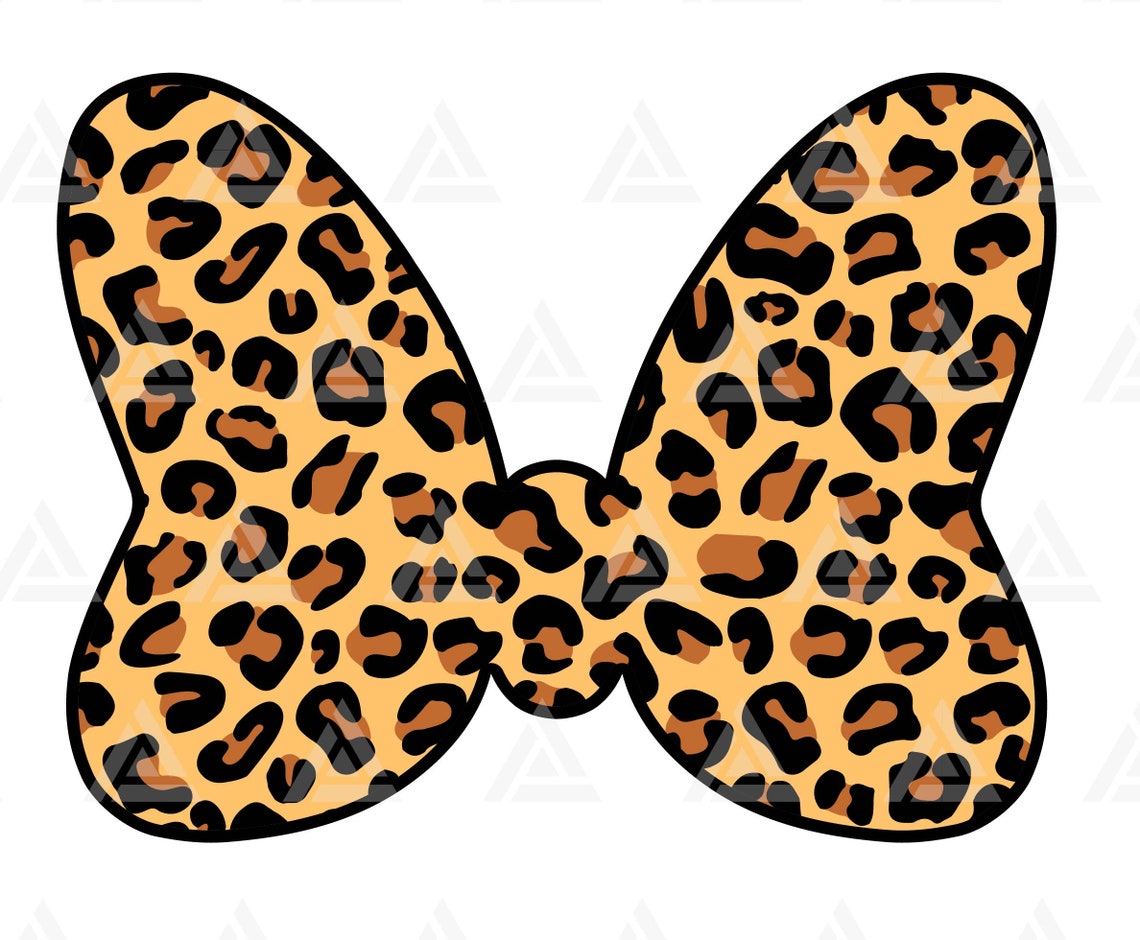 Leopard Hair Bow Svg Leopard Ribbon Svg Cheetah Spots Bow - Etsy
