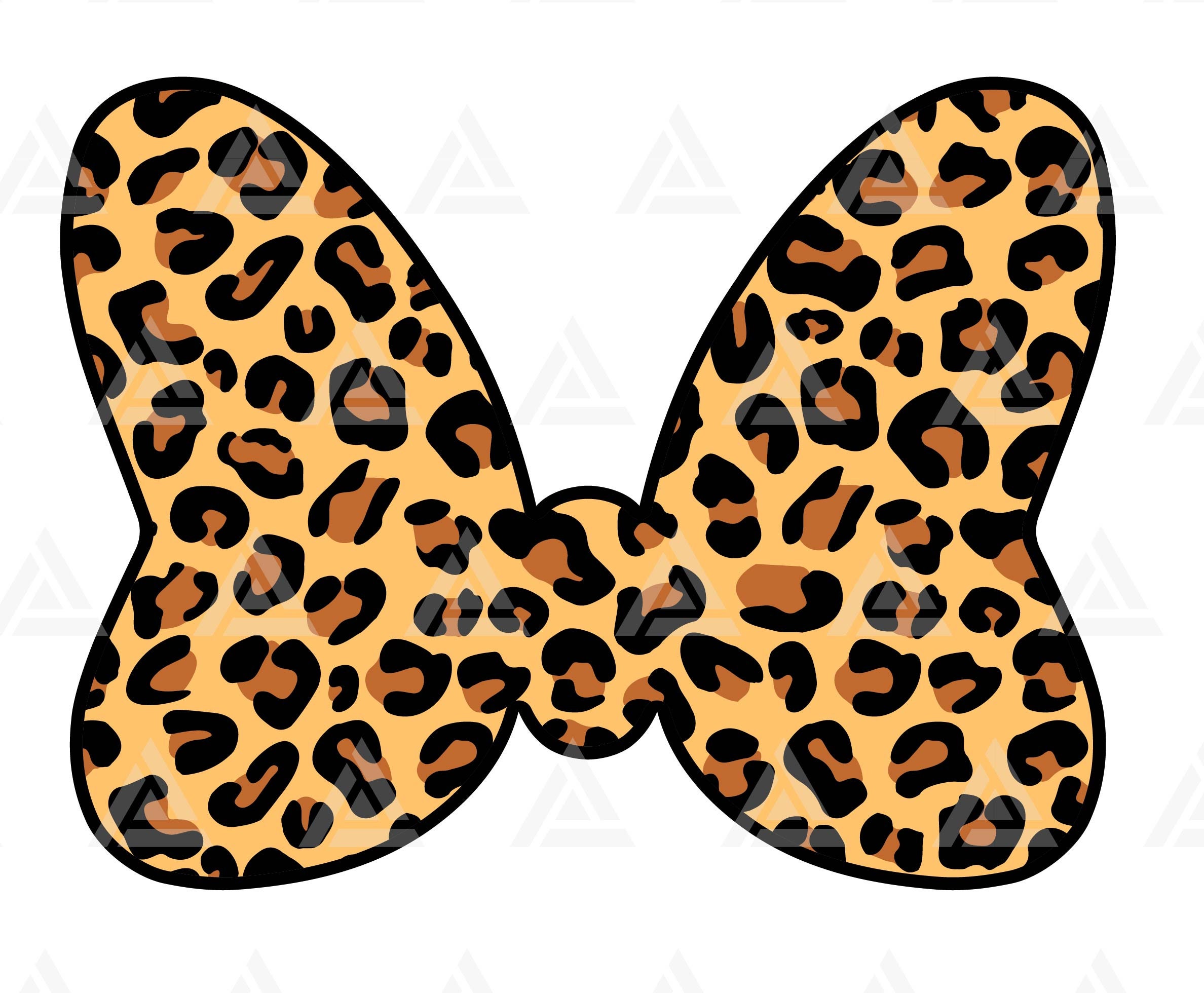 Leopard Hair Bow Svg Leopard Ribbon Svg Cheetah Spots Bow Etsy