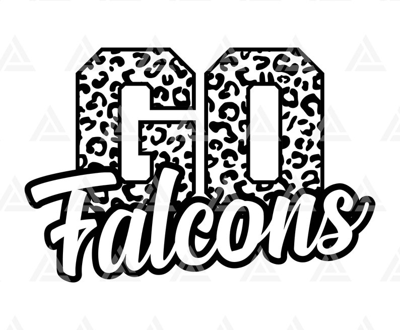 Go Falcons Leopard Svg Go Falcons Football Svg Run Falcons - Etsy