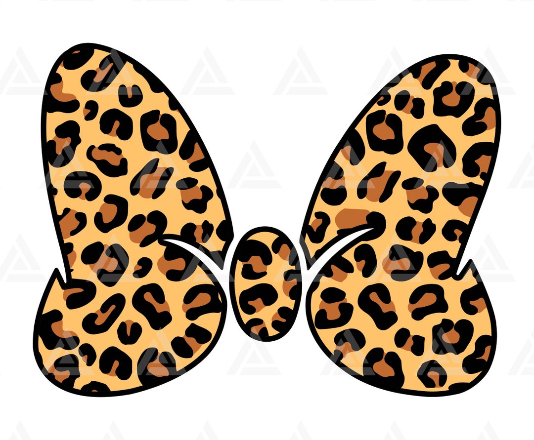 Leopard Hair Bow Tie Svg, Leopard Print Ribbon Svg, Cheetah Spots Svg ...