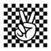 Checkered Peace Svg, Peace Sign Hand, Checkerboard Svg, Wrap Checkered ...