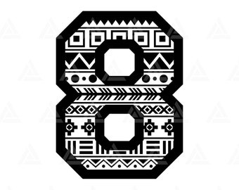 Number 8 Silhouette - Etsy