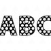 Polka Dot Alphabet Svg, Polka Dot Uppercase Letters, Polka Dot Font ...