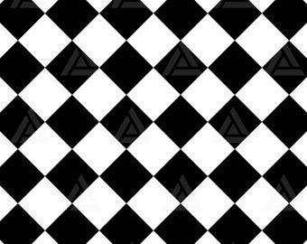 Black And White Diamond Checkered Pattern