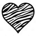 Zebra Heart Svg, Zebra Heart Print, Zebra Stripes, Animal Skin Print ...