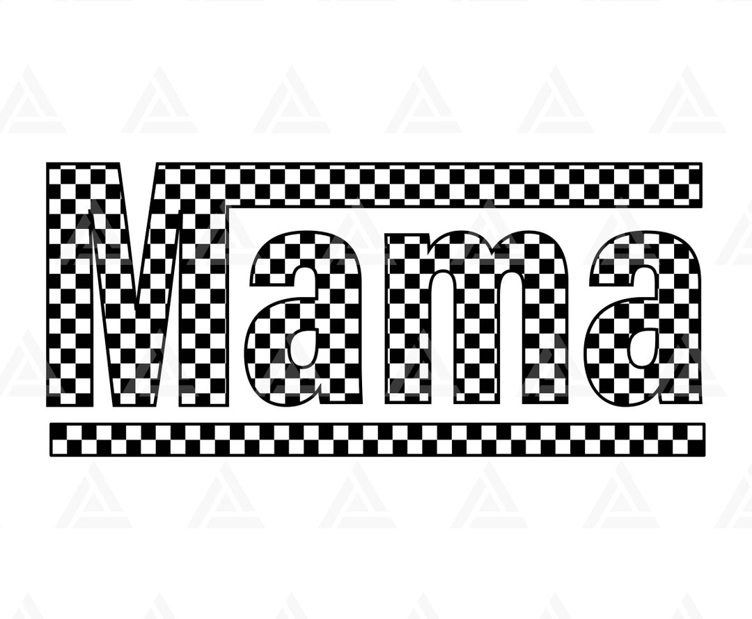 Checkered Mama Svg, Mama Png, Racing Mama T-shirt Design, Race Mama ...
