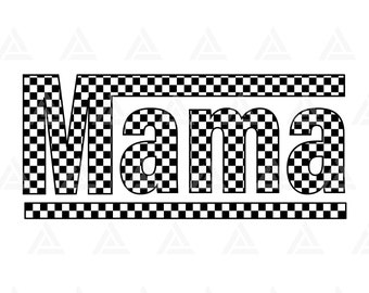 Checkered Mama Svg, Mama Png, Racing Mama T-shirt Design, Race Mama ...