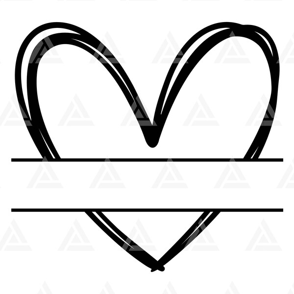 Split Heart - Etsy